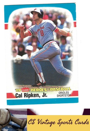 1989 Fleer Heroes of Baseball #34 Cal Ripken, Jr. | eBay