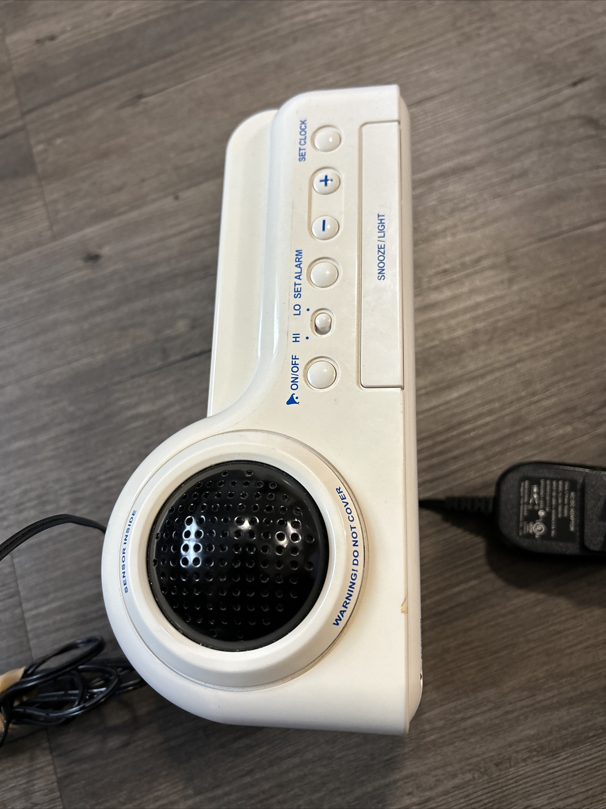 C) Lifetone Bedside Fire Alarm & Clock Model HLAC151, No Bed Shaker Or ...