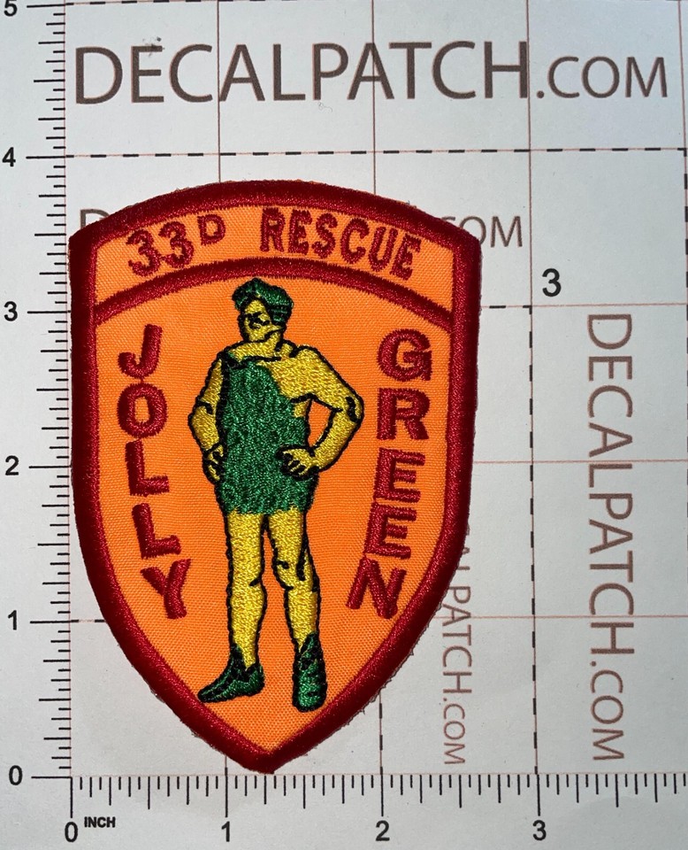 USAF 33D Rescue Jolly Green Patch Hook & Iron-On Repro New A895 | eBay