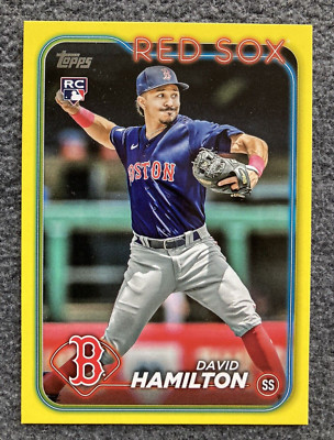 2024 Topps Series 1 DAVID HAMILTON Rookie Card #202 Yellow Parallel RC ...
