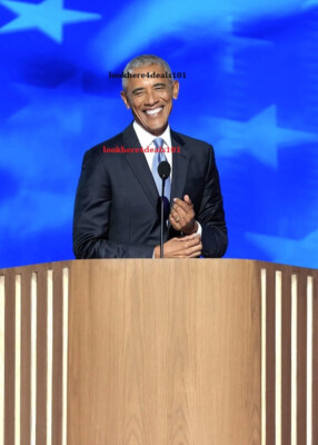 President Barack Obama Photo 5x7 Speech 2024 DNC Convention Chicago USA ...