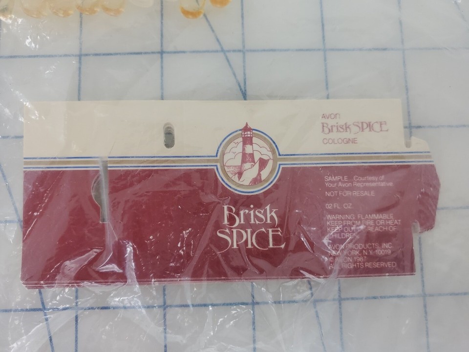 vintage 1987 Avon BRISK SPICE cologne samples x10 | eBay