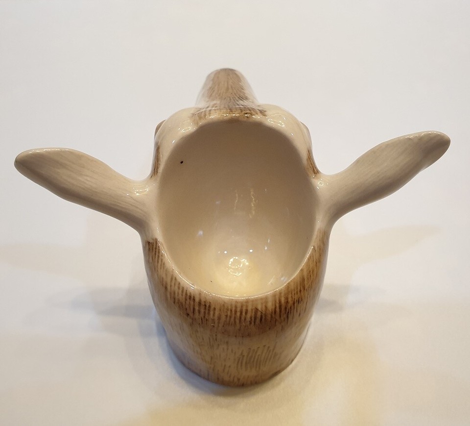 Goat Head Figurine Vase Pot Ceramic Succulent Egg Cup Animal Flower ...