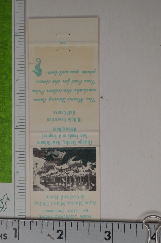 Matchbook Cover Ramada Inn Aqua Marine Lodge Avon on the Lake Ohio ...