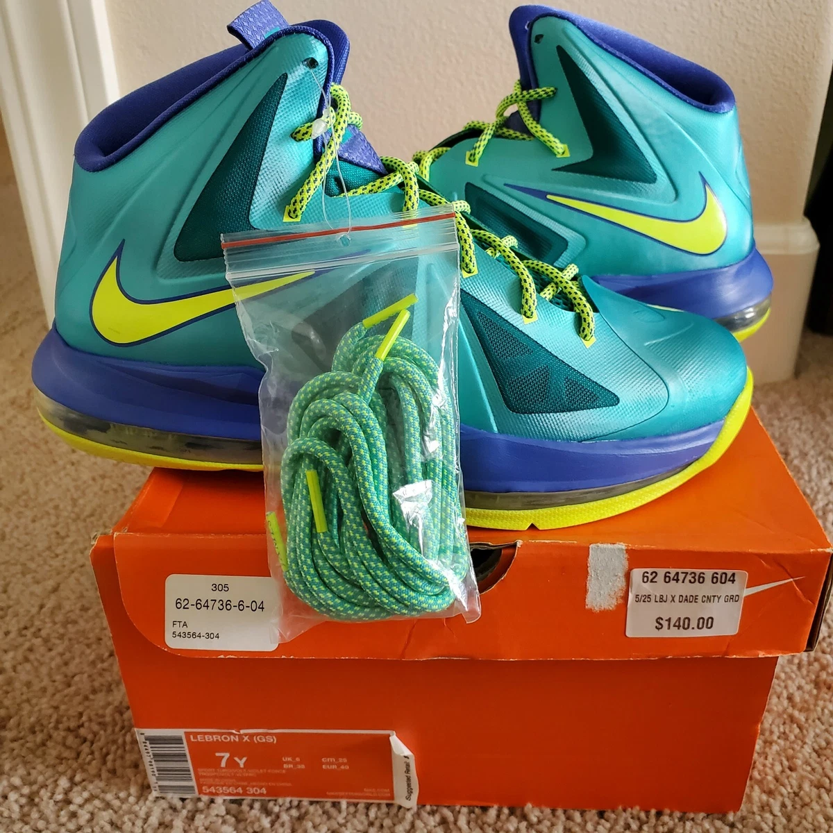 Lebron 10 Green And Blue