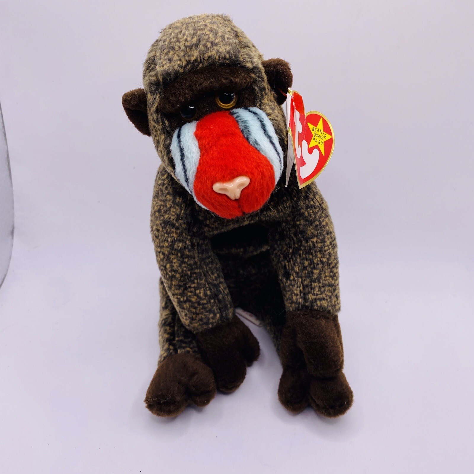 Vintage TY Beanie Baby CHEEKS the Baboon Monkey 6 inch Stuffed Plush ...