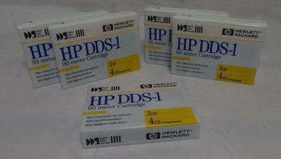 5x HP 2/4GB DDS1 4mm 90M Media Data Tape Cartridge (92283B) | eBay