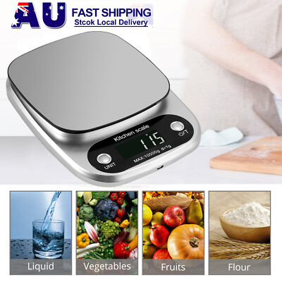 10KG Electronic Rechargeable Kitchen Scales Food Baking Weight Digital ...