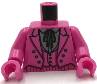 Lego New Dark Pink Torso Batman Suit Jacket w/ Vest Sand Green Shirt ...