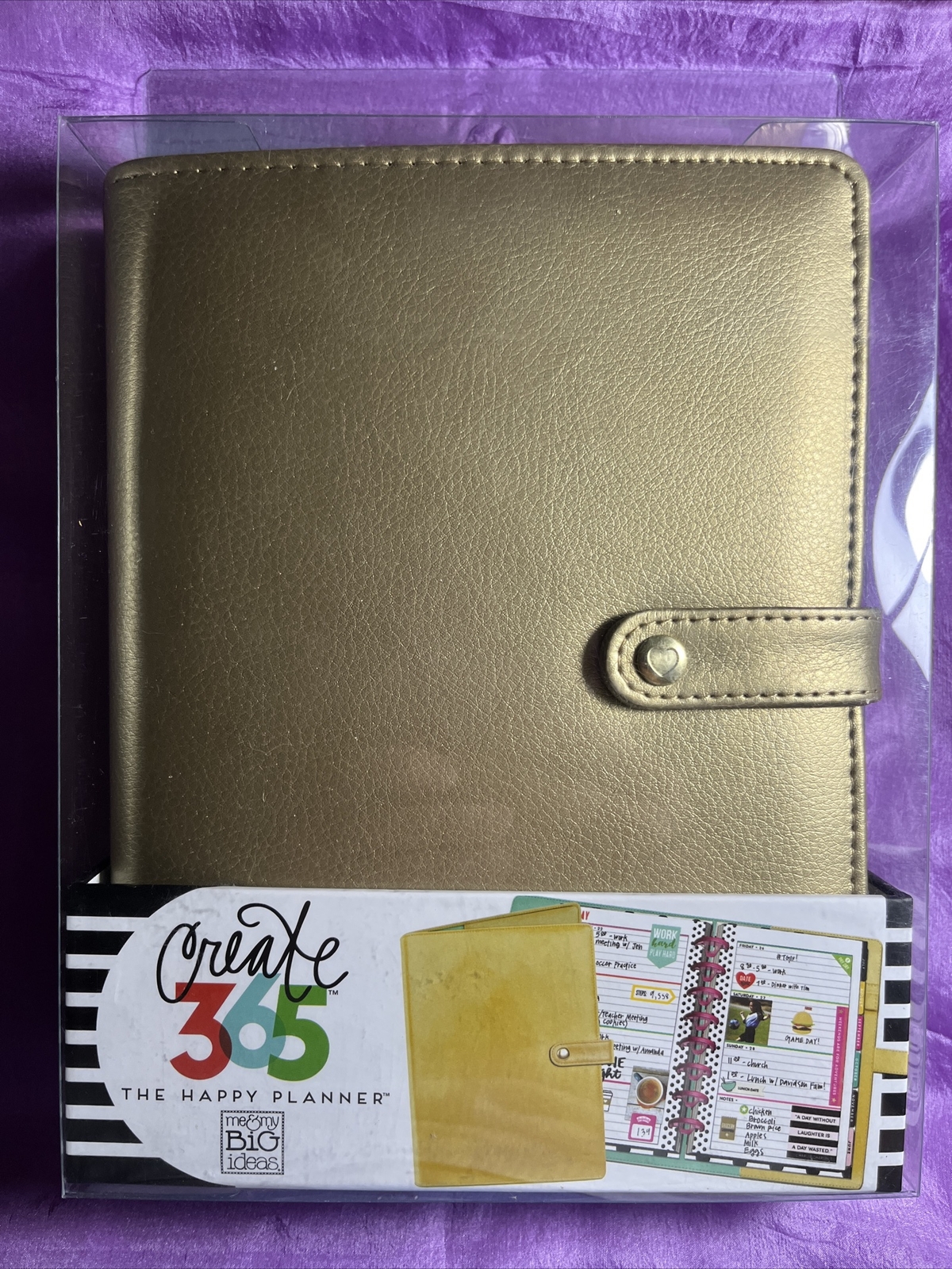 The Happy Planner Deluxe Cover Gold Mini Size Me & My Big Ideas Create ...