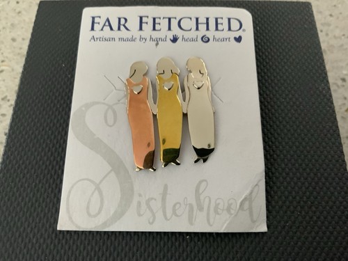 Far Fetched 3 SISTERS PIN Brooch Three Mima & Oly Family Best Friend ...