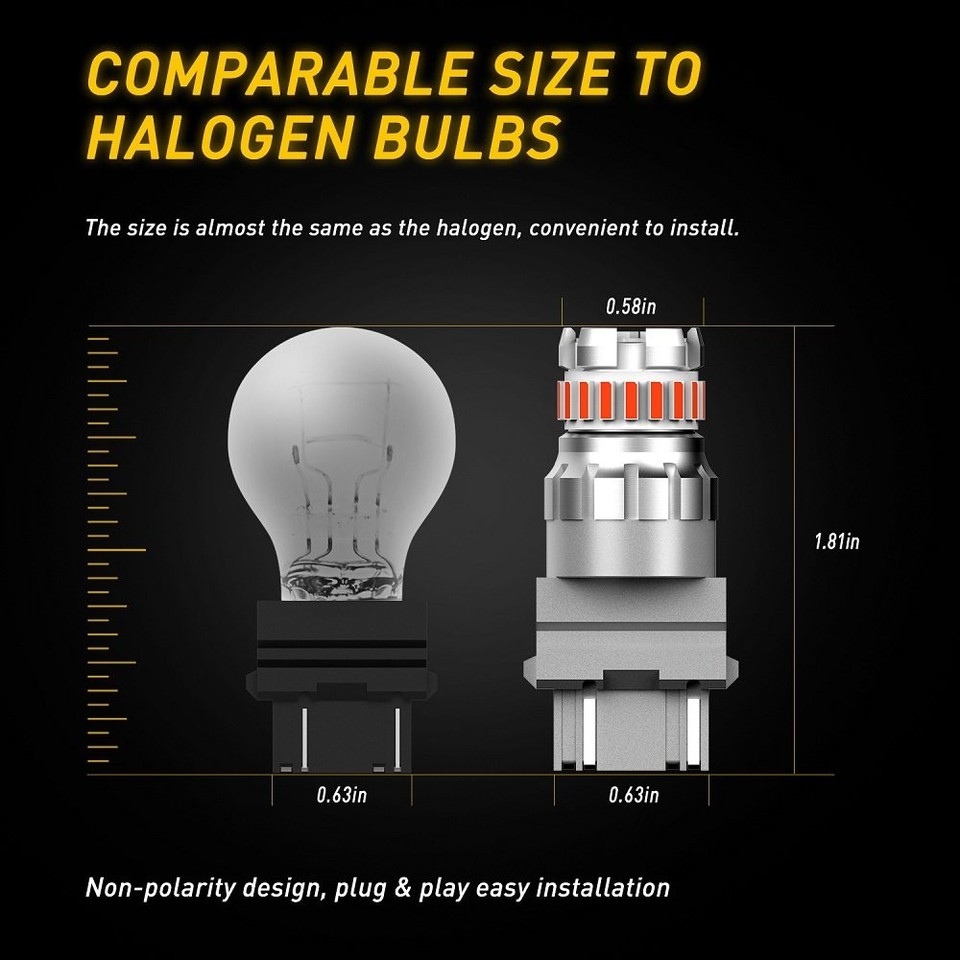 3056 3157 3456 3156 LED Set Bulb 2 of For Light Brake Tail Red Lamp ...