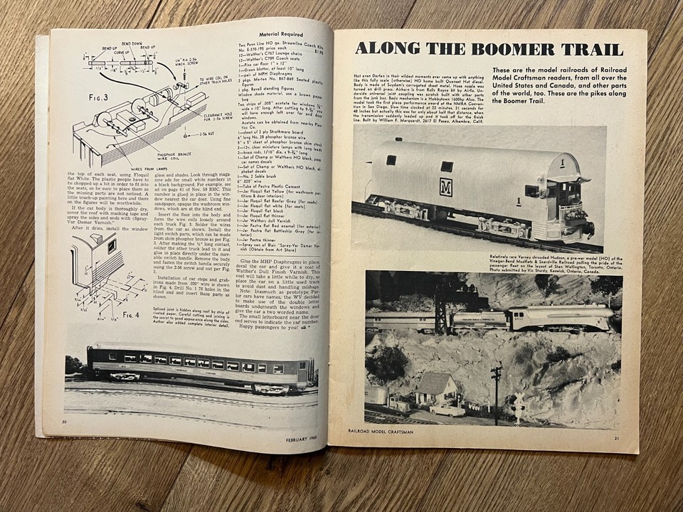 Lot of 6 Vintage Model Railroad Magazines 1950s-1960s HO Scale Train ...