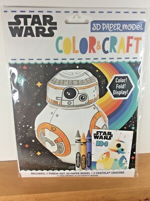 NEW Star Wars Color & Craft 3D Paper Model - BB8 - Kids Arts & Crafts ...