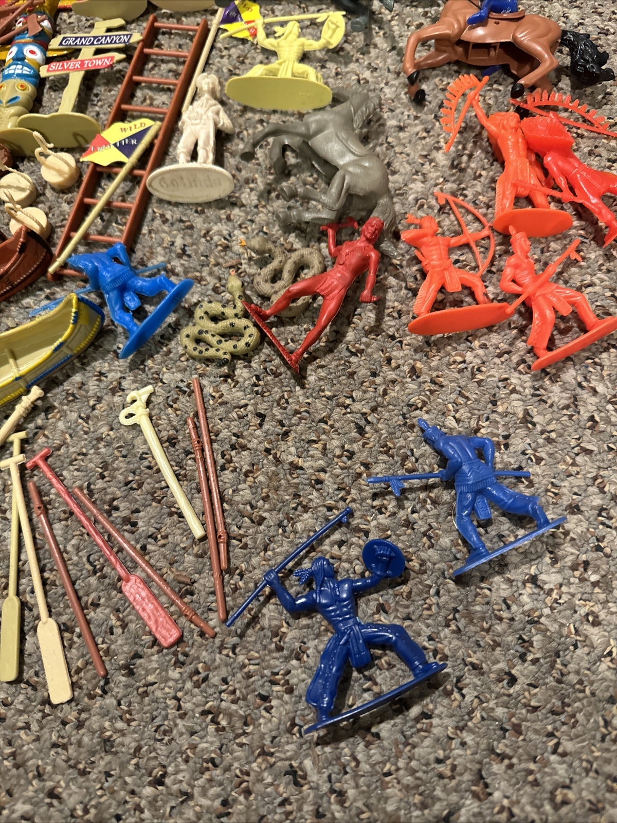 Vintage Early Marx? MPC? Tim Mee? New-Ray? Indian War Mixed Lot Horses ...