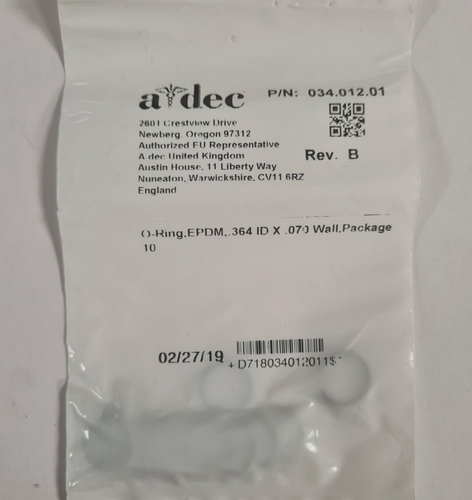 Set 10 Seals, EPDM, 364 Id x .070 Wall adec 034.012.01 | eBay