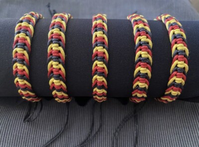 Aboriginal Flag Pride 6X Adjustable Bracelets Koori Murri First Nations ...