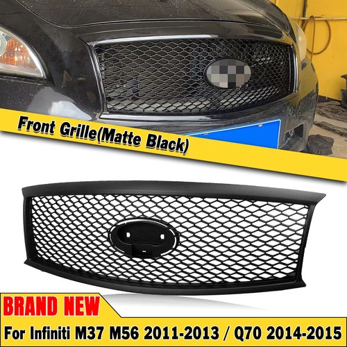 Matte Black Front Bumper Grill For Infiniti M37 M56 2011-2013 Q70 2014 ...