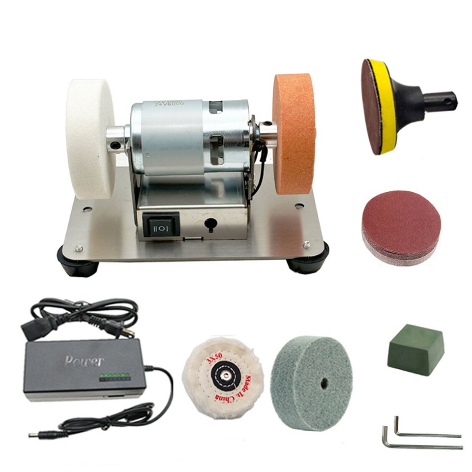 Bench Polishing Machine 2X Polishing Discs Grinding Machine Polisher ...