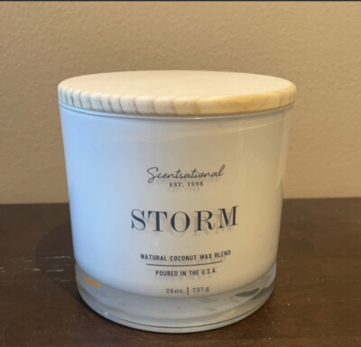 Scentsational Storm Candle Large Glass Jar 26oz 3 Wicks | eBay