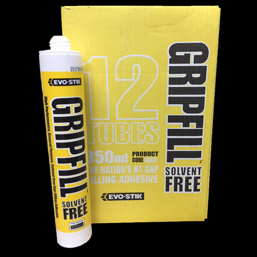 12 X EVO-STIK GRIPFILL SOLVENT FREE GRAB ADHESIVE 350ml | GAP FILLING ...