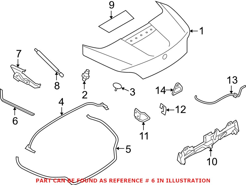 for+BMW+Genuine+Deck+Lid+Seal+Rear+Right+51767233748 for sale online | eBay