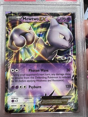 2016 Pokemon P.M XY Black Star Mewtwo EX Holo Promo XY183 Graded PSA 8 ...