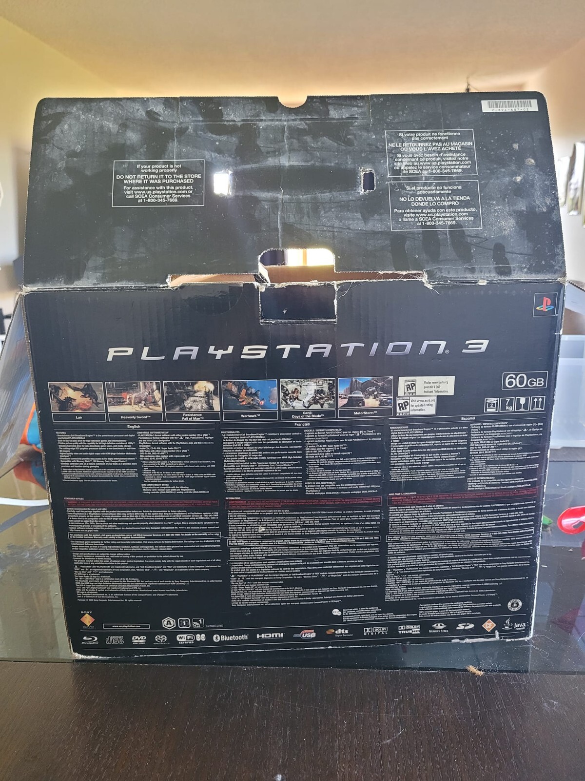 Sony PlayStation 3 PS3 Backwards Compatible 40G 409B-CBEH1000 With Box ...