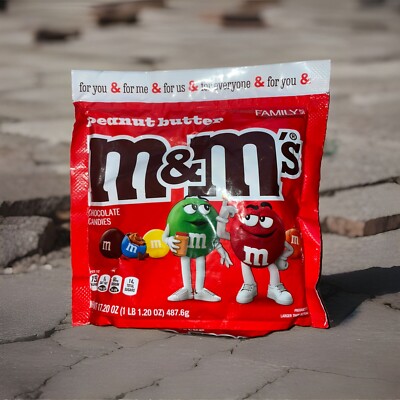 487.6g Huge Family Size Peanut Butter M&Ms MNMs American Chocolate ...