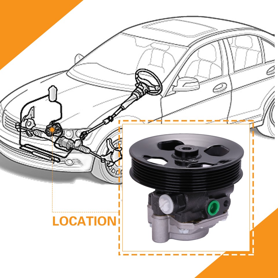 For 2001-2007 Toyota Sequoia 4.7L Power Steering Pump W/ Pulley 44310 ...