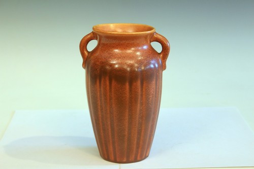 Vintage Monmouth Label Arts & Crafts American Orange Rust Art Pottery ...