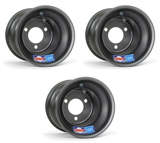 Honda ATC 70 DWT Black Aluminum Blue Label Front and Rear Wheels Rims 8 ...