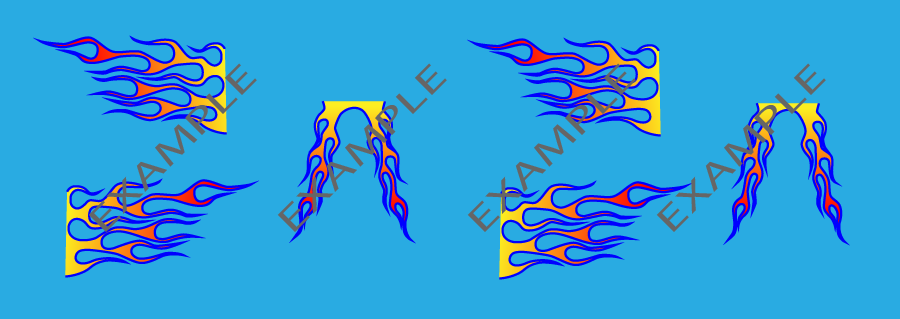 1/64 'Bone Shaker - Flames' CUSTOM Decal SCR-0561 | eBay