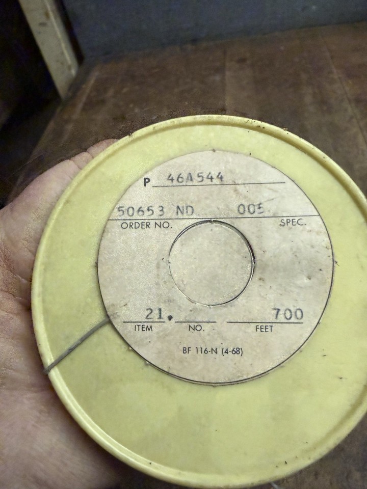 New NOS Western Electric 46A544 Telephone Tinned Wire Cable Cord Spool ...