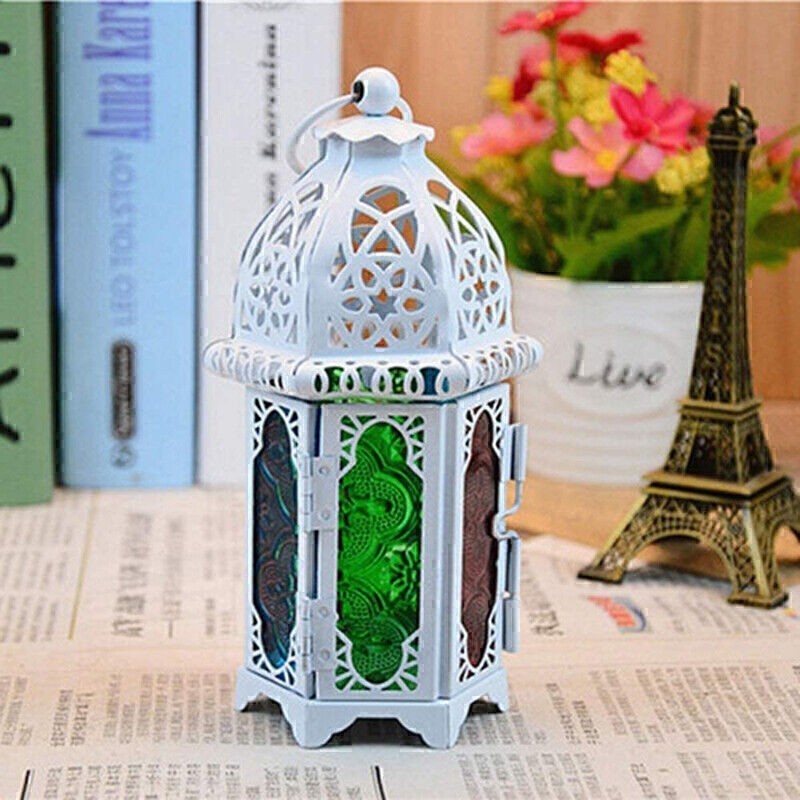 2PCS Moroccan Style Iron Candle Holder Lantern Tealight Candlestick ...