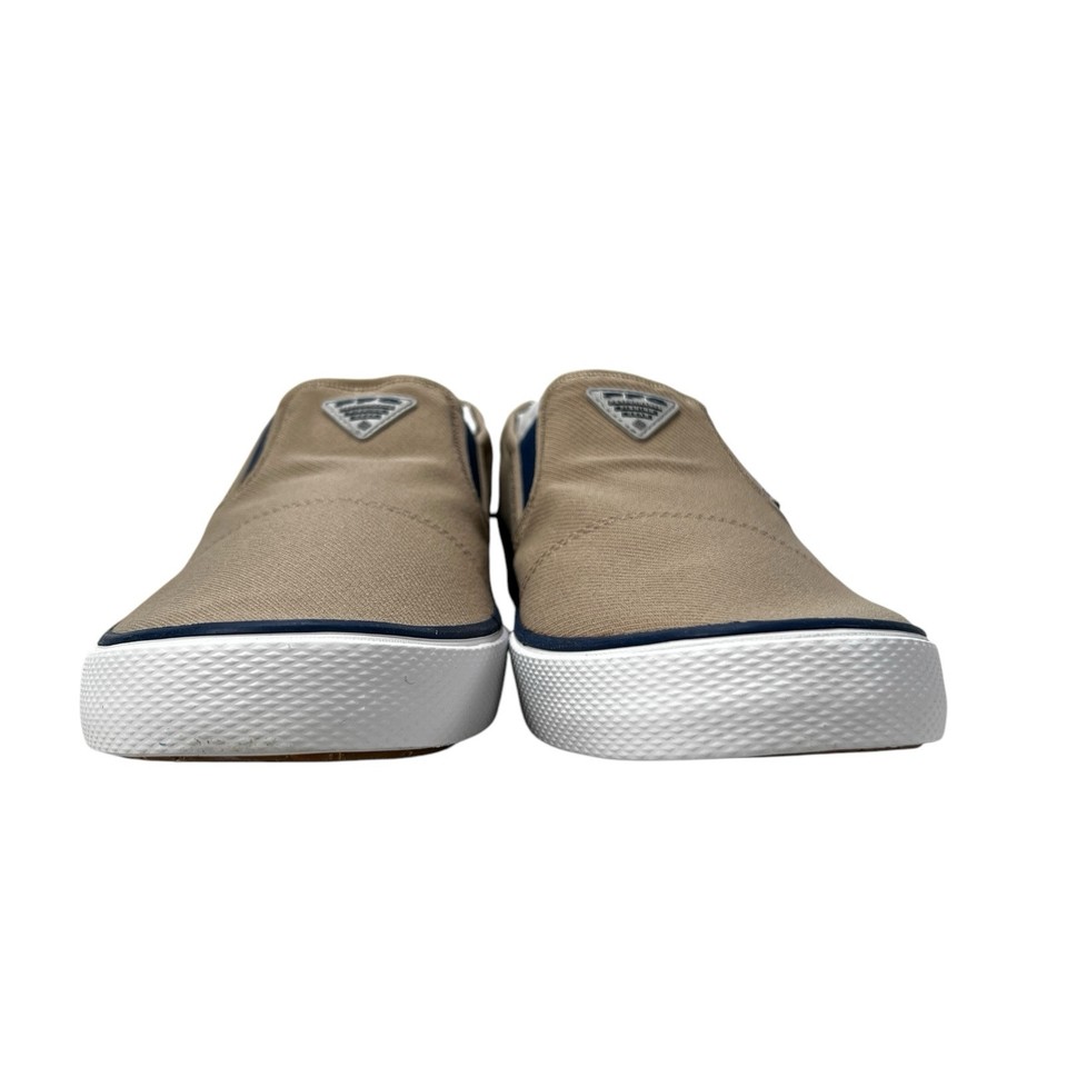 Columbia Slack Tide Slip PFG Oxford Tan Carbon Slip On Shoes Men's ...