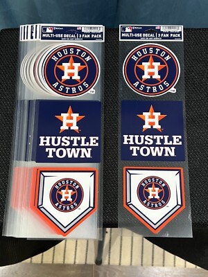 MLB Houston Astros Multi Use Decal 3 Fan Pack Hustle Down 23x3 DECAL ...