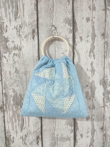 🌸Vintage 1970s Handmade Patchwork Bag Blue Hand Stitched & Hand Quilted🌸 | eBay
