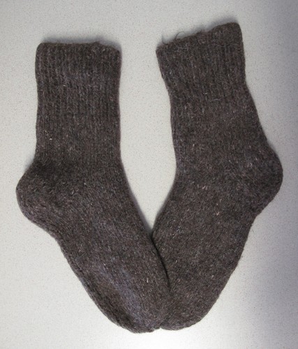 Russian Hand Made ankle Socks Goat Wool Grey Brown L XL Unisex Носки | eBay