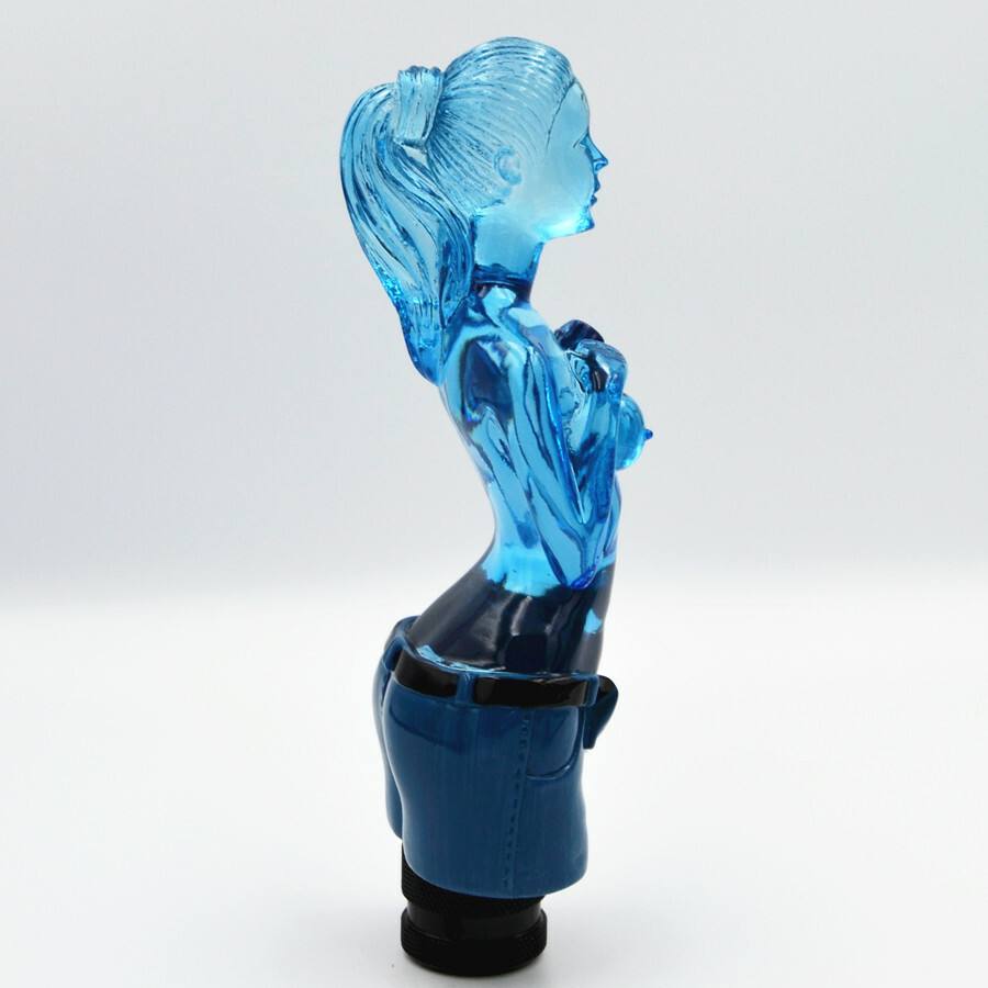 Blue Acrylic Car Universal Gear Shift Knob Lever Shifter Clear Girl ...