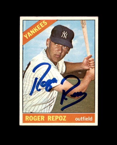 Roger Repoz Signed Authentic 1966 Topps New York Yankees Autograph | eBay