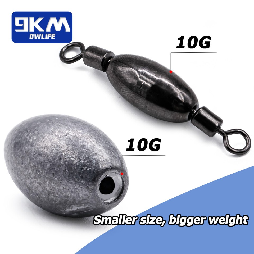 30Pcs Saltwater Fishing Weight Sinkers with Rolling Swivel for Lures ...