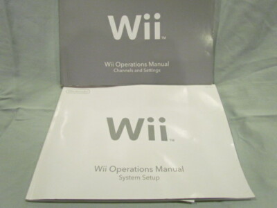 Nintendo Wii Operations Manuals: System Setup; Channels and Settings. 4 ...