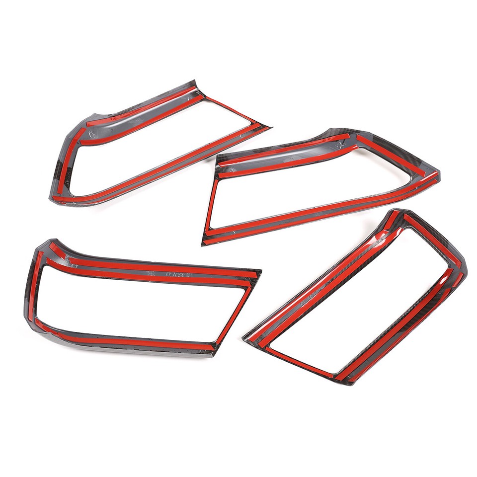 ABS Carbon Fiber Door Handle Frame Covers For Land Rover Defender 110 ...