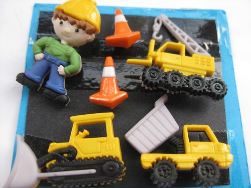 14.5-30mm Construction Vehicles Digger Crane Kids Boy Craft Sewing ...