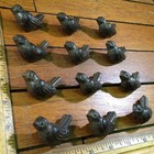 12 BIRD cast iron Knobs Pulls Drawer Door Cabinet Handles Rustic ...