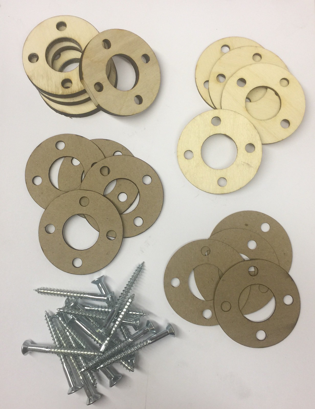 4 Ragland ProFit 2-1/4" Round Caster Socket Shim Kits, adjust/level ...