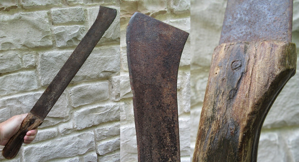 antique primitive machete AXE MACHETTE CLEAVER KNIFE SWORD WEAPON TOOL ...