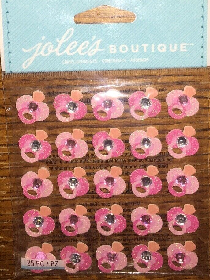 Baby Girl Pink Glitter Pacifier Binkie Newborn Jolee's Boutique Repeats ...