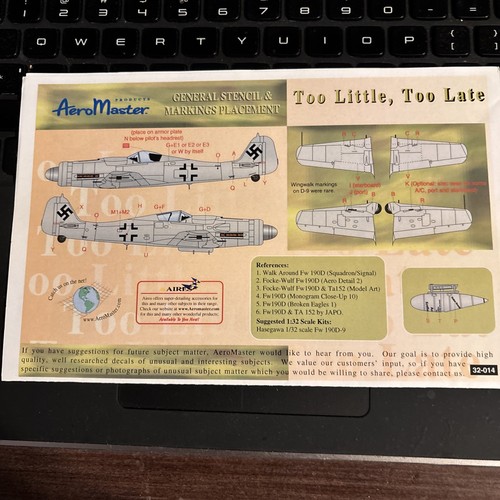 1/32 Aeromaster Decals Fw -190 D-9’s | eBay